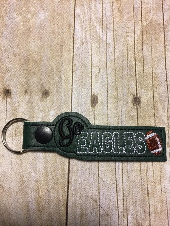 Go Eagles Football Key Fob in the Hoop DIGITAL | Etsy