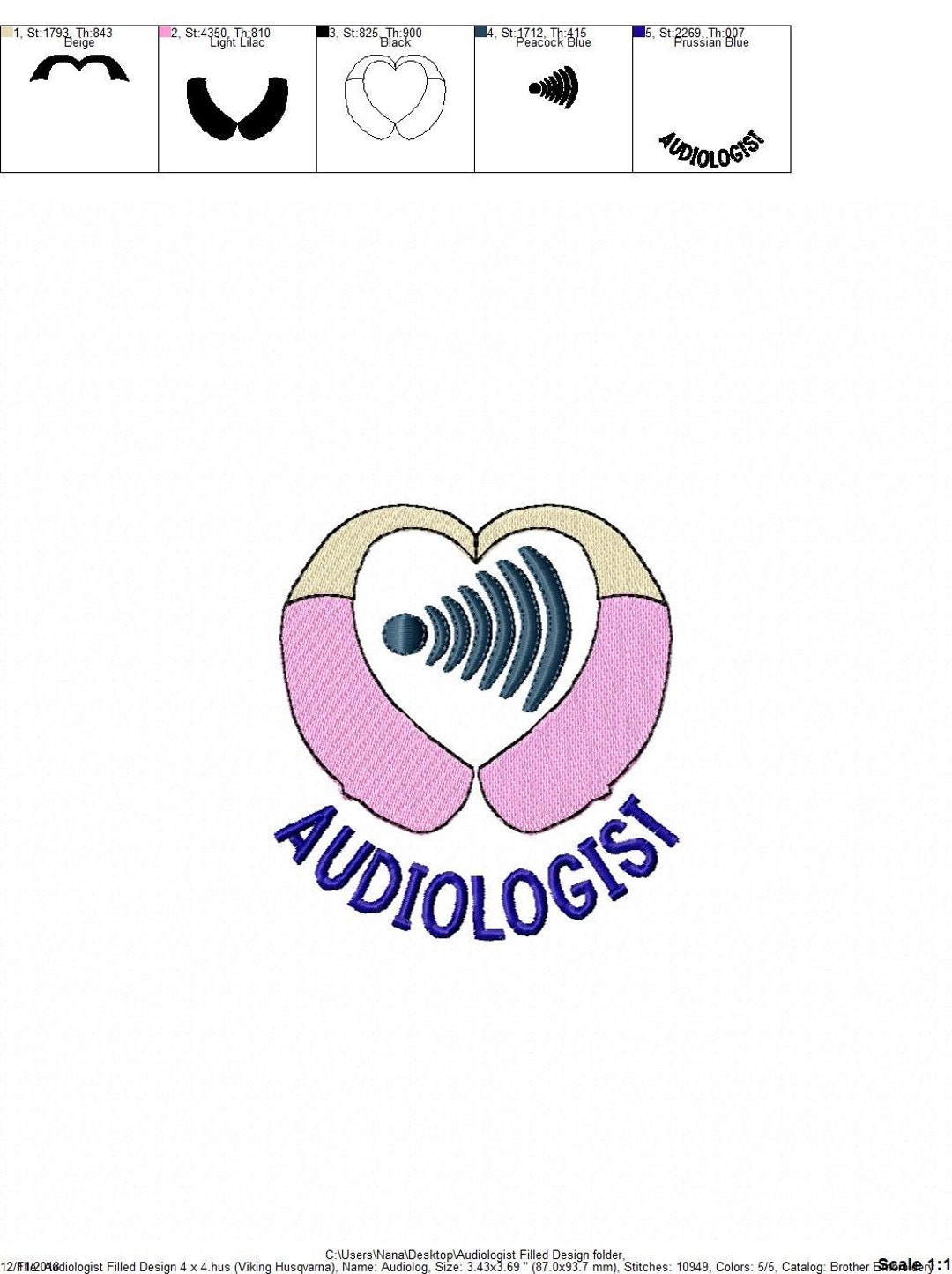 Audiologist - Hearing Aid - Filled DESIGN - 2 Sizes - Digital ...