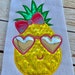 Nerdy Pineapple - Applique - 4 Sizes Included - DIGITAL EMBROIDERY DESIGN - Etsy