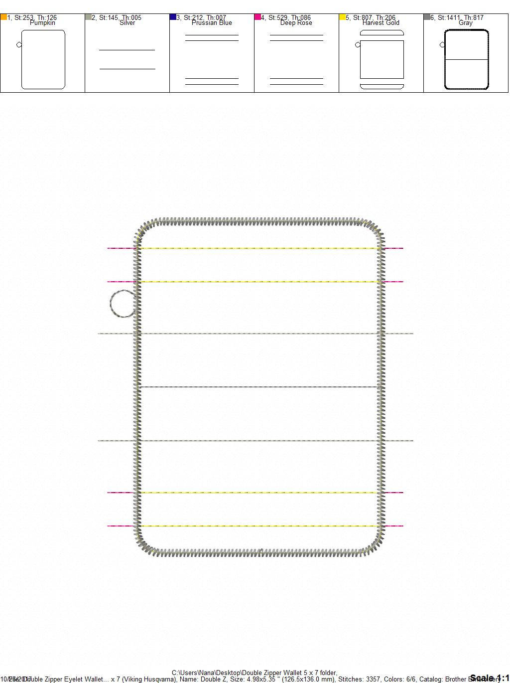 Double Zipper Eyelet Key Ring ID Driver's License | Etsy