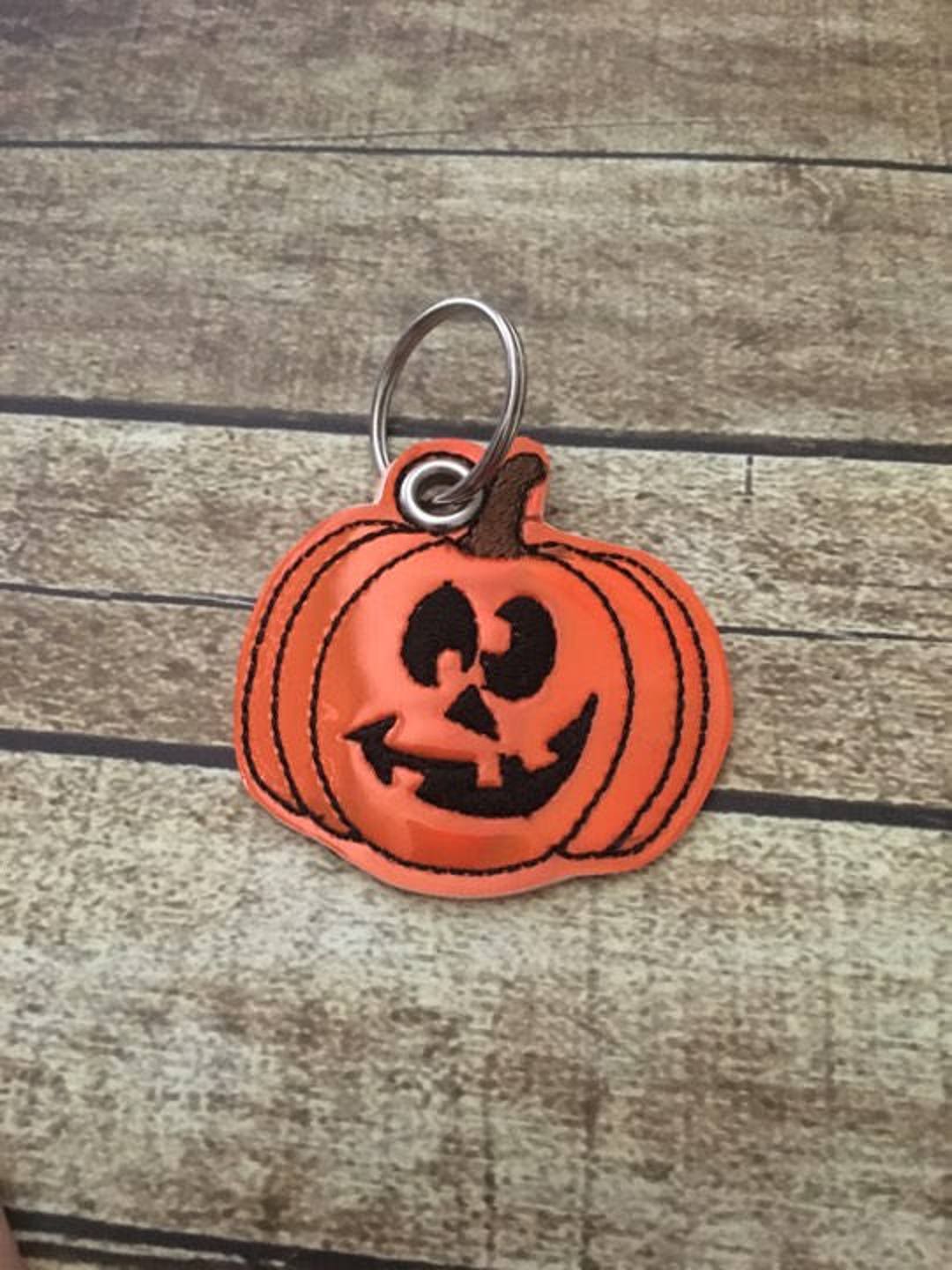 Jack O Lantern Fob - 2 Styles - in the Hoop - Snap/rivet Key Fob ...