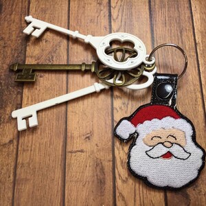 Santa Face Key Fob in the Hoop DIGITAL Embroidery DESIGN - Etsy