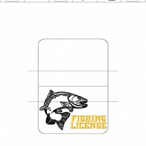 Fishing License Holder ID Business Card Trout 5 X 7 Only in the Hoop ...