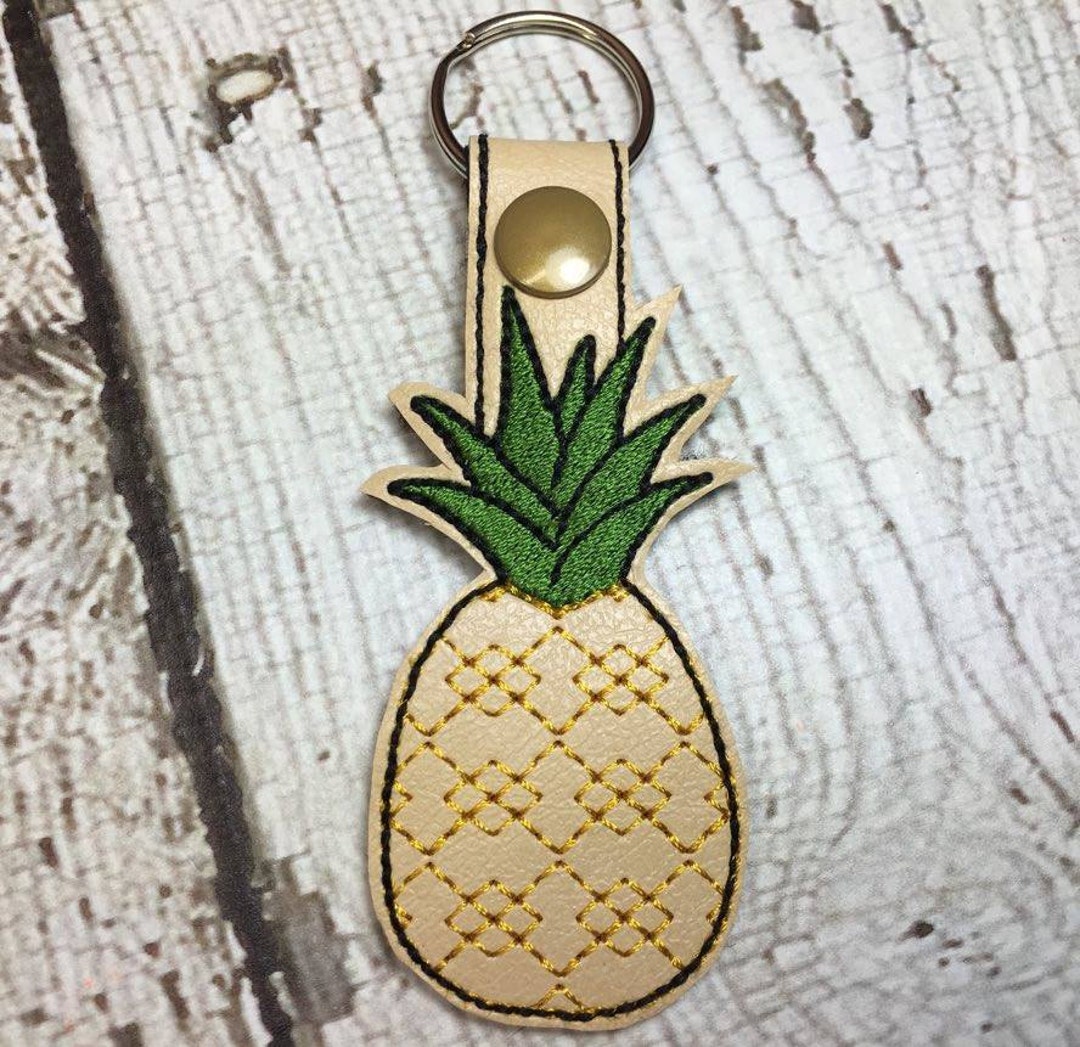 Pineapple in the Hoop Snap/rivet Key Fob DIGITAL - Etsy