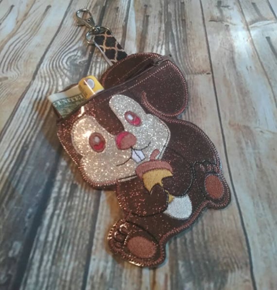 Squirrel ITH Pencil Bag/pouch 3 Sizes Completely in the | Etsy