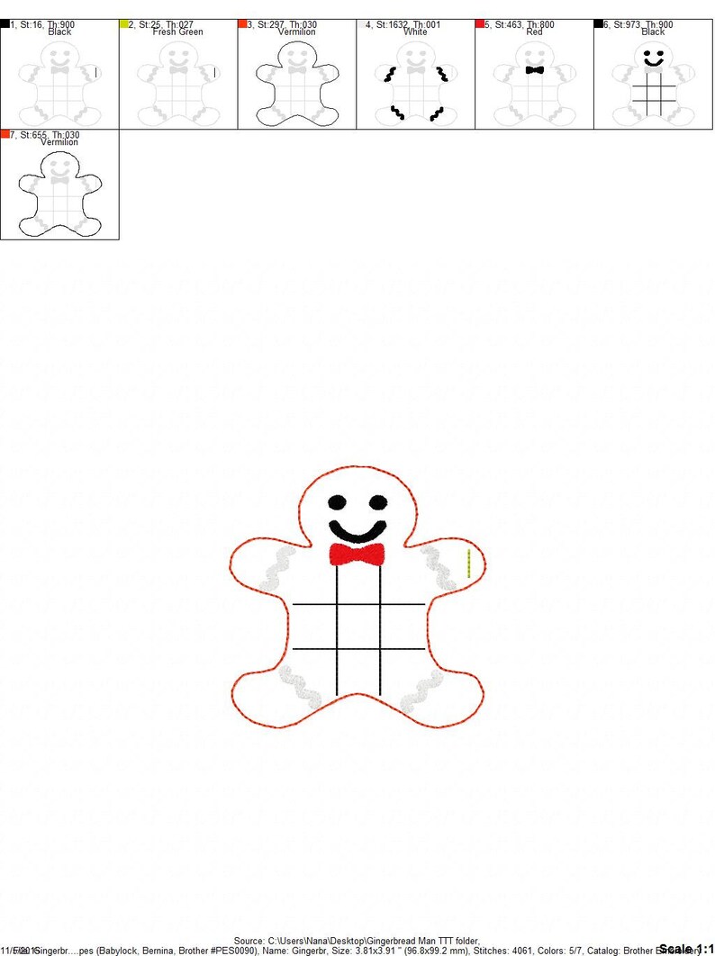 Gingerbread Man Tic Tac Toe Board Game Christmas DIGITAL - Etsy