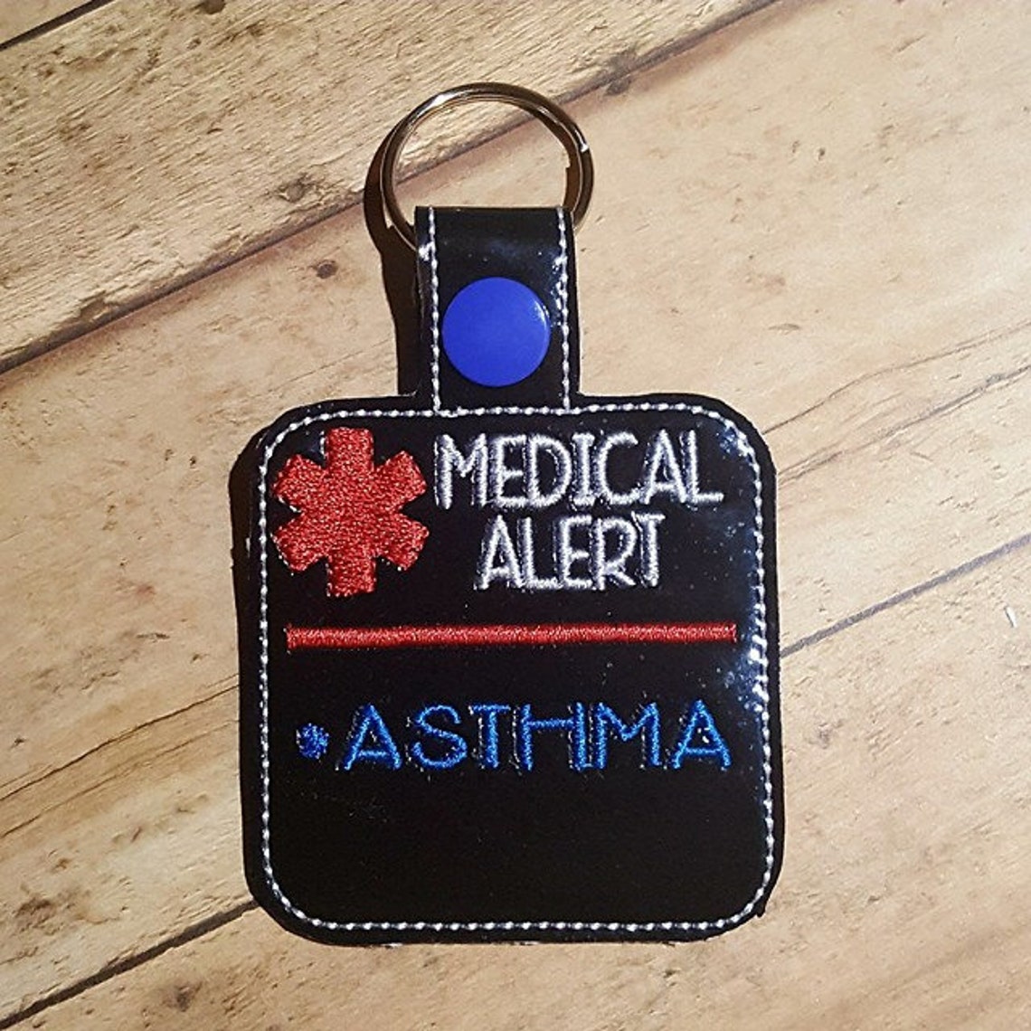 Medical Alert Asthma Medical Tag DIGITAL Embroidery - Etsy