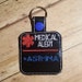 Medical Alert Asthma Medical Tag DIGITAL Embroidery | Etsy