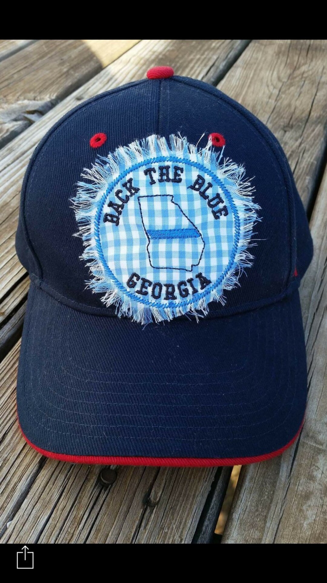 Back the Blue GEORGIA Thin Blue Line Hat PATCH Police - Etsy