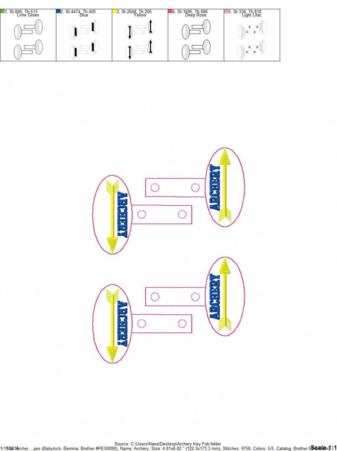Archery Arrow Snap Tab in the Hoop Snap/rivet Key Fob - Etsy