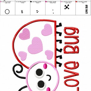 Love Bug Lady Bug Valentine's Day 4 Sizes Included - Etsy