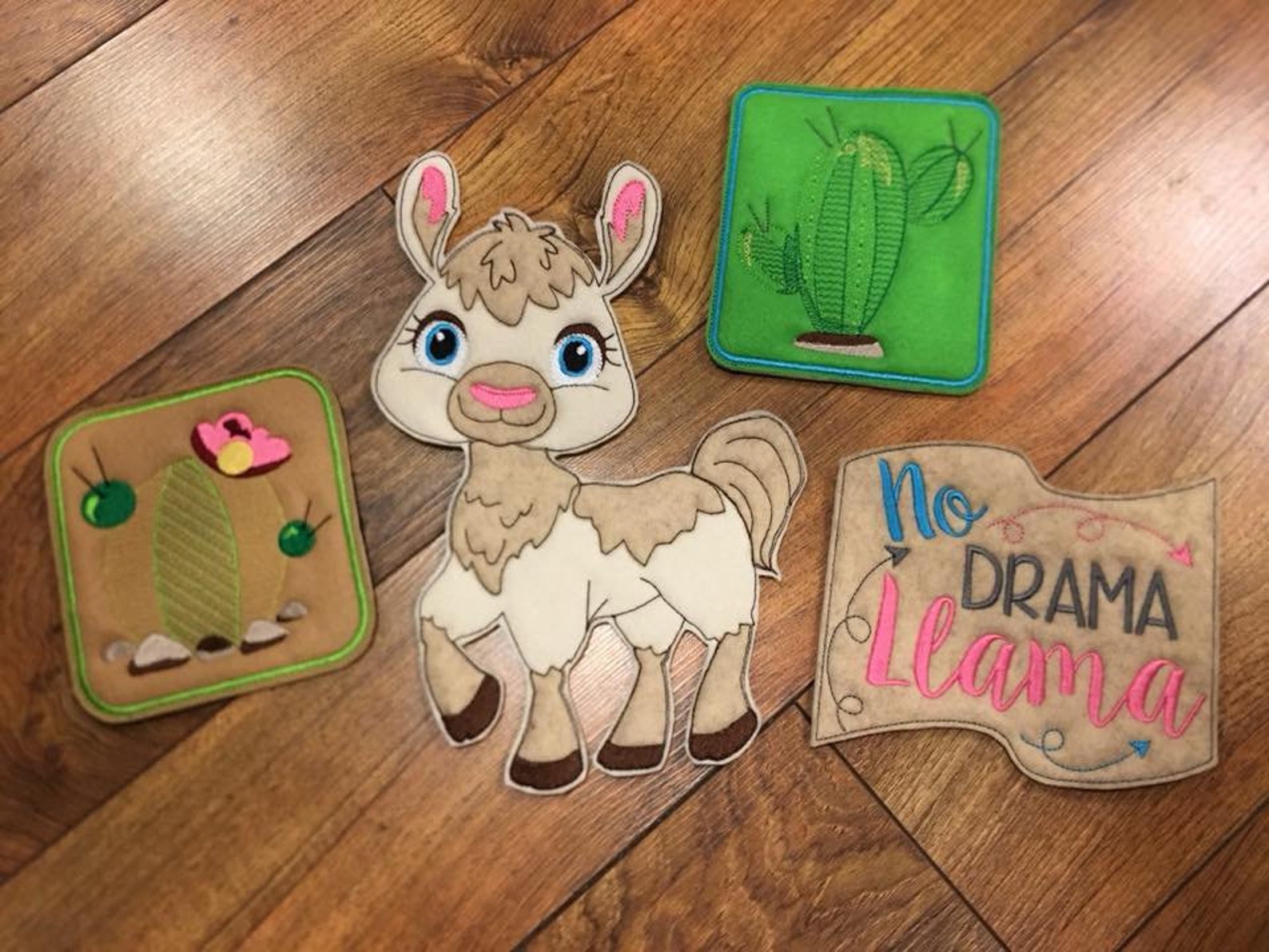 LARGE No Drama Llama Llama Cactus Wreath Set 4 X 4 5 - Etsy