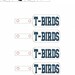 T-birds Team Name in the Hoop Snap/rivet Key Fob DIGITAL EMBROIDERY ...