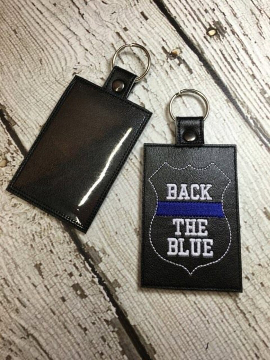 Back the Blue ID Badge - 5 X 7 Only - in the Hoop - DIGITAL Embroidery ...