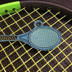 Tennis Racket - in the Hoop - 2 Style Fobs - DIGITAL Embroidery Design ...