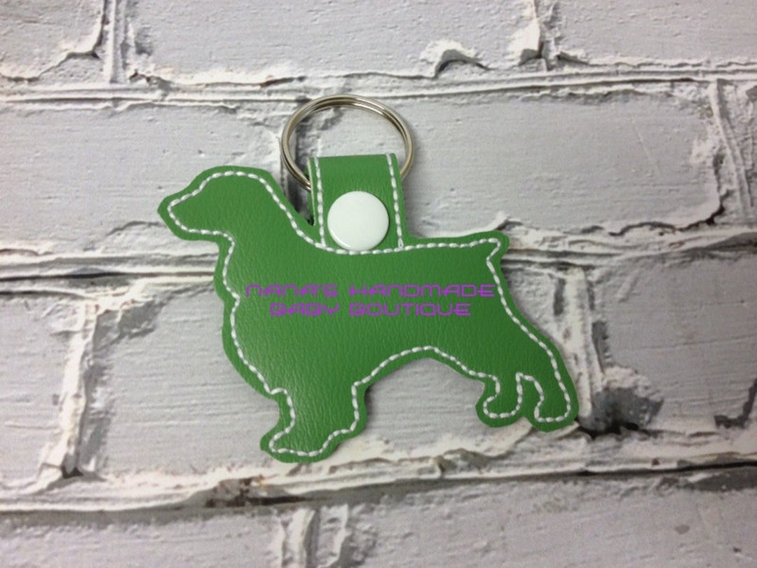 English Cocker - Dog - in the Hoop - Snap/rivet Key Fob - DIGITAL ...