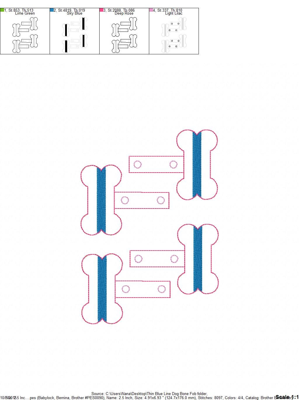 K9 Thin Blue Line Dog Bone POLICE Law Enforcement in | Etsy