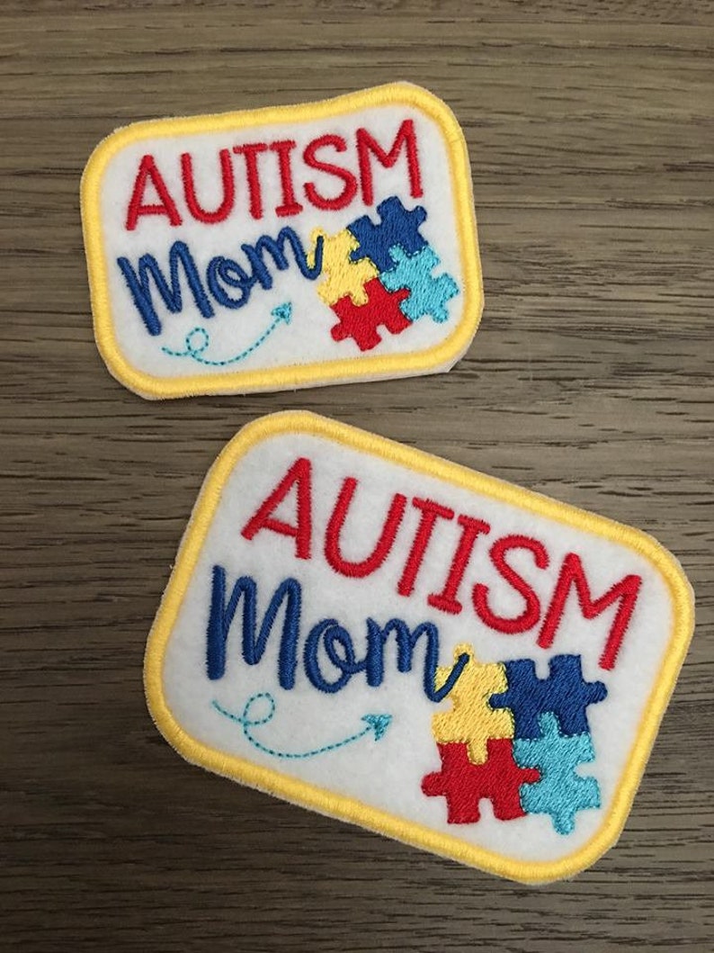 Autism Mom Hat PATCH 2 Sizes DIGITAL Embroidery Design | Etsy