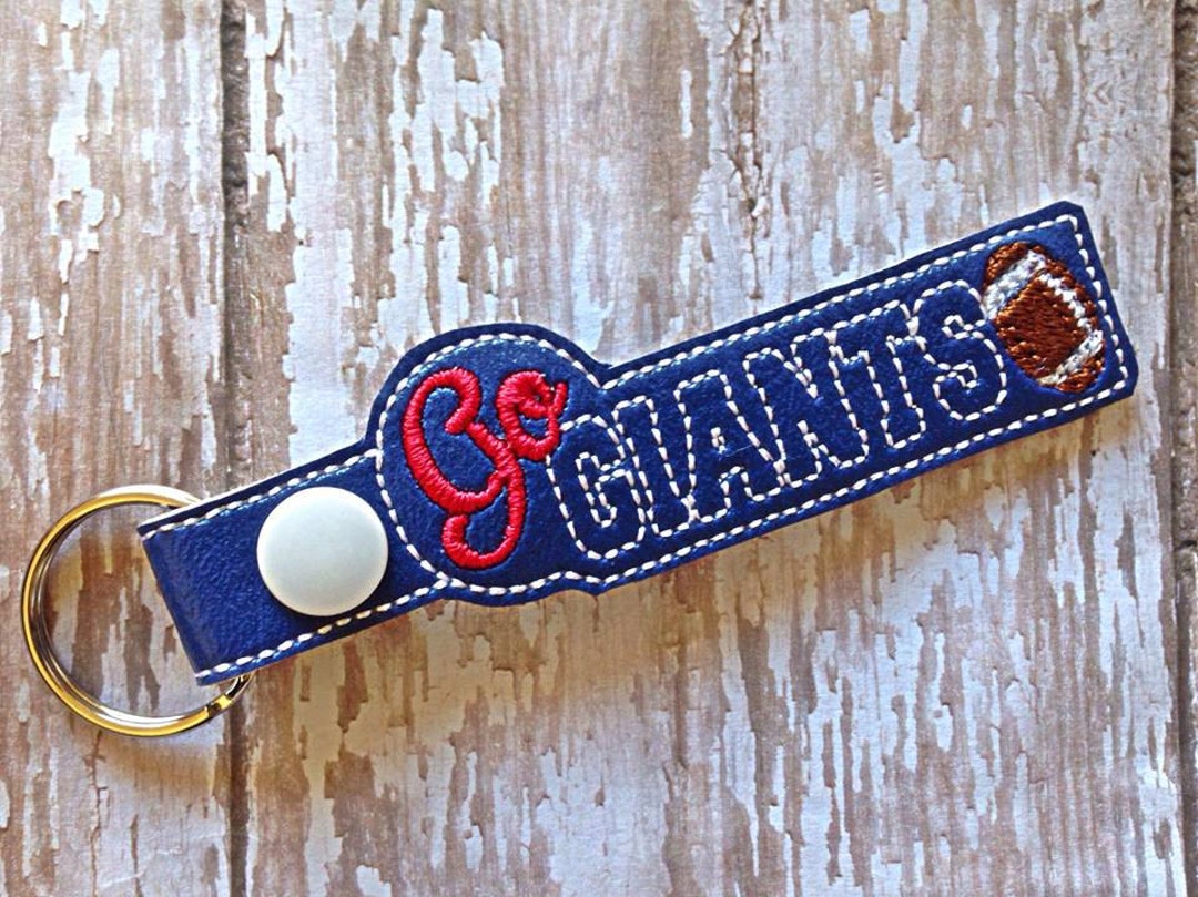 Go Giants Football Key Fob in the Hoop DIGITAL - Etsy