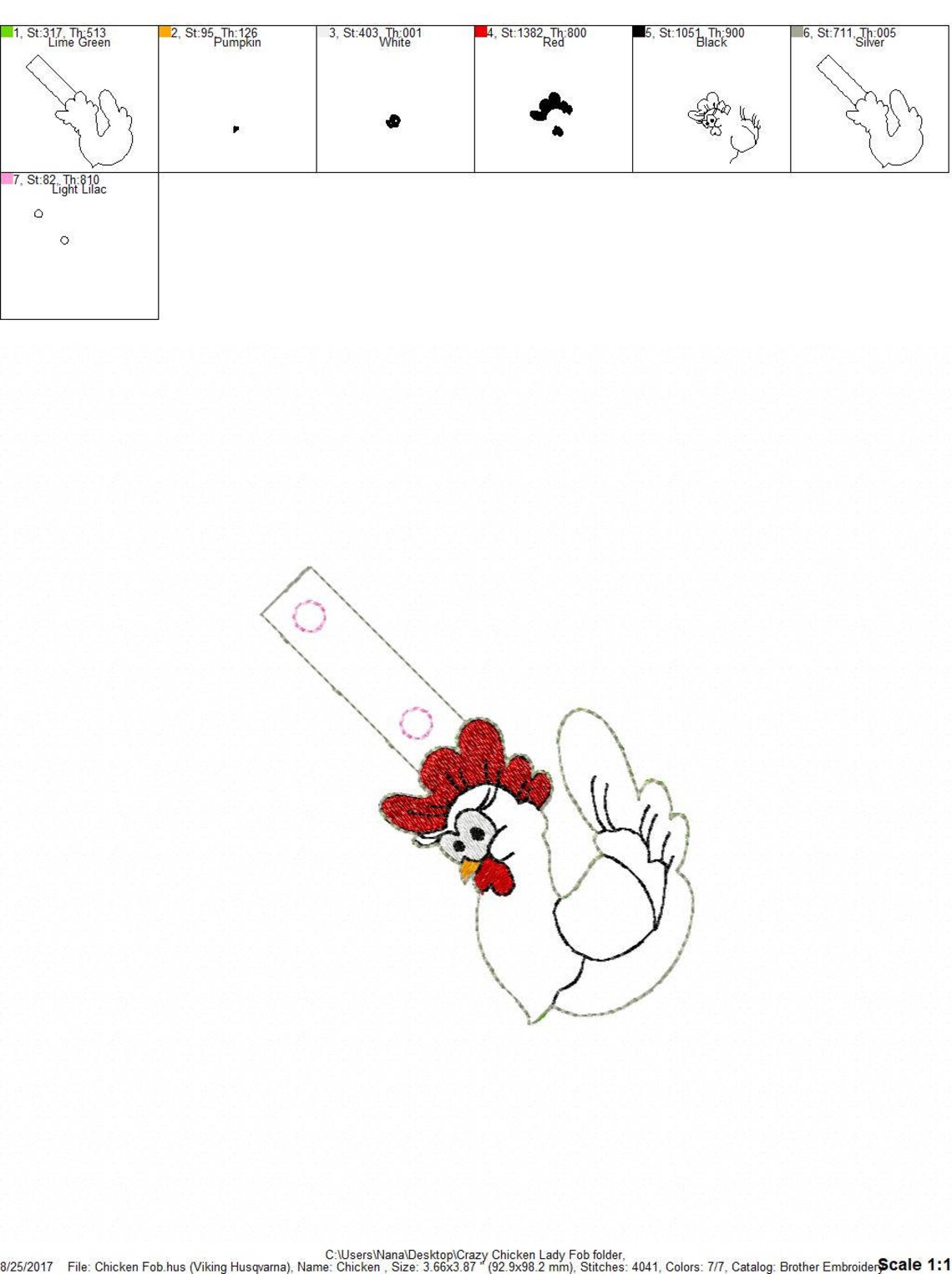 Crazy Chicken Lady 2 Design Styles Snap/rivet Key Fob - Etsy