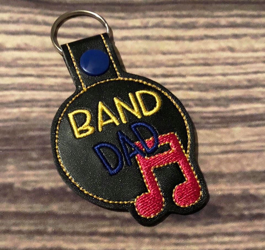 Band Dad - Music Note - in the Hoop - Snap/rivet Key Fob - DIGITAL ...