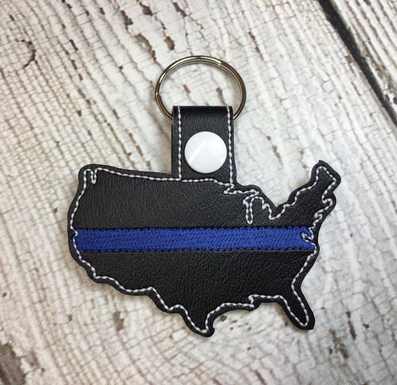 Blue Line Support USA US United States Police In | Etsy