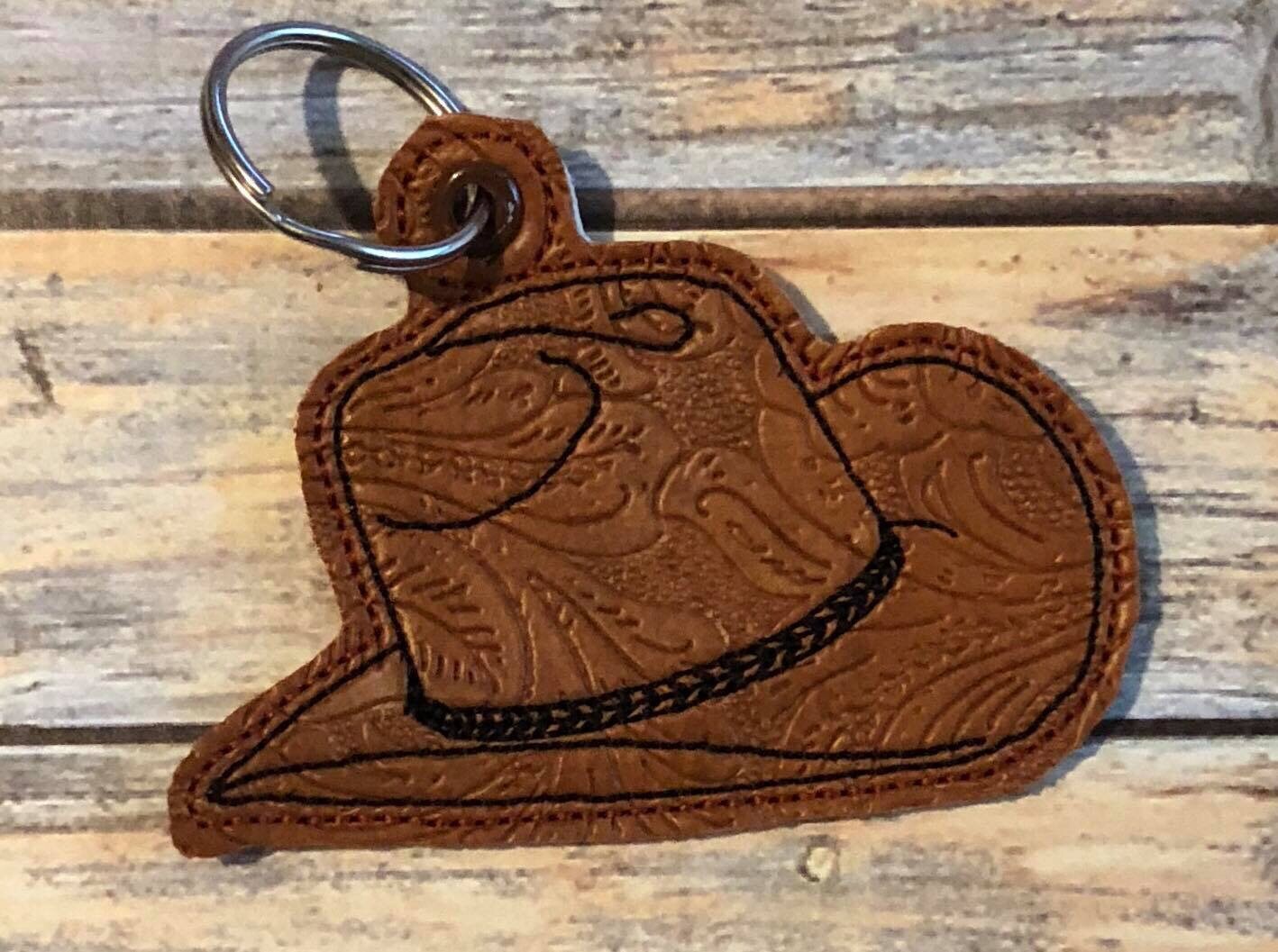 Cowboy Hat 2 Styles Included Snap/rivet Key Fob DIGITAL - Etsy