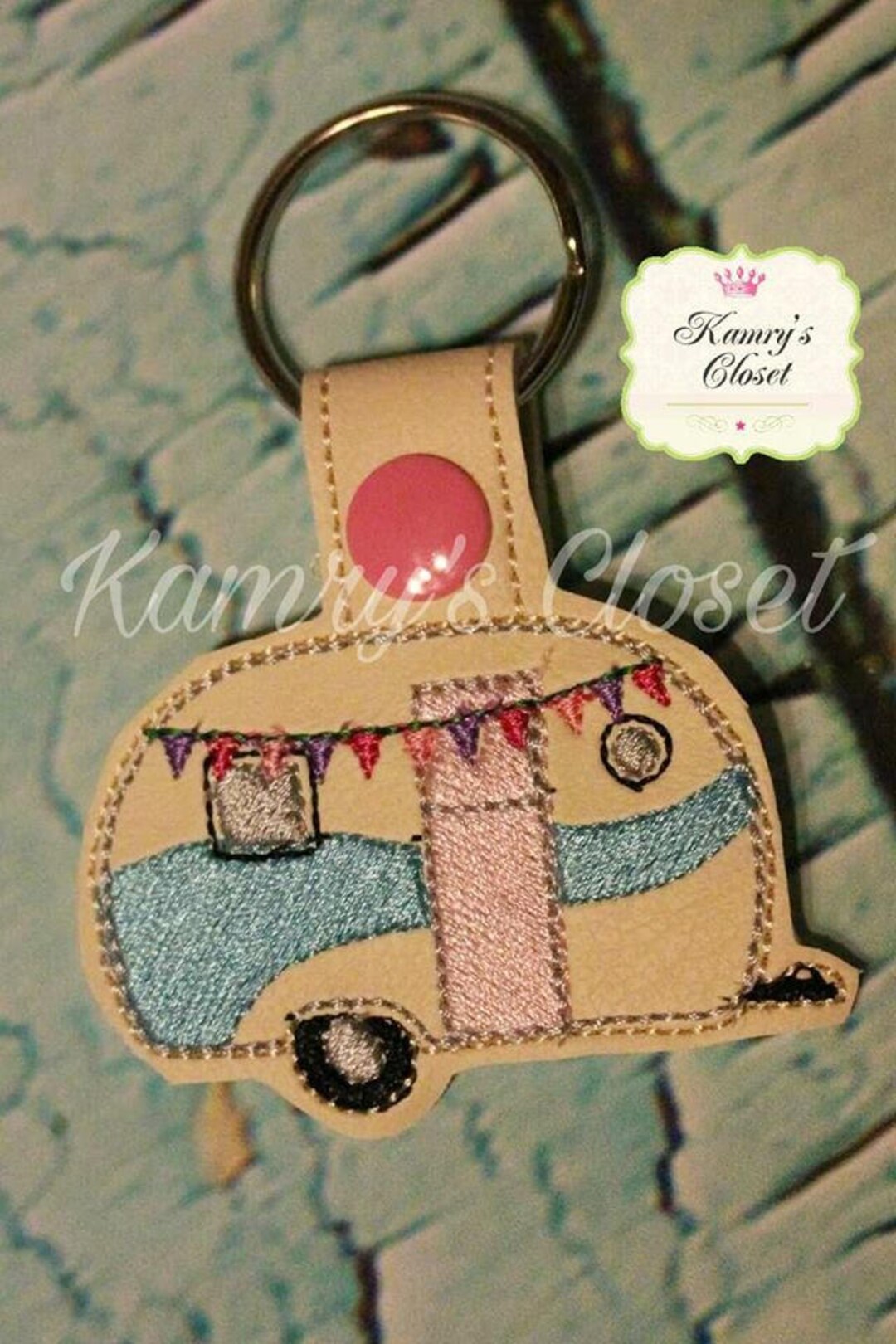 Camper Travel Trailer Vacation Snap/rivet Key Fob - Etsy