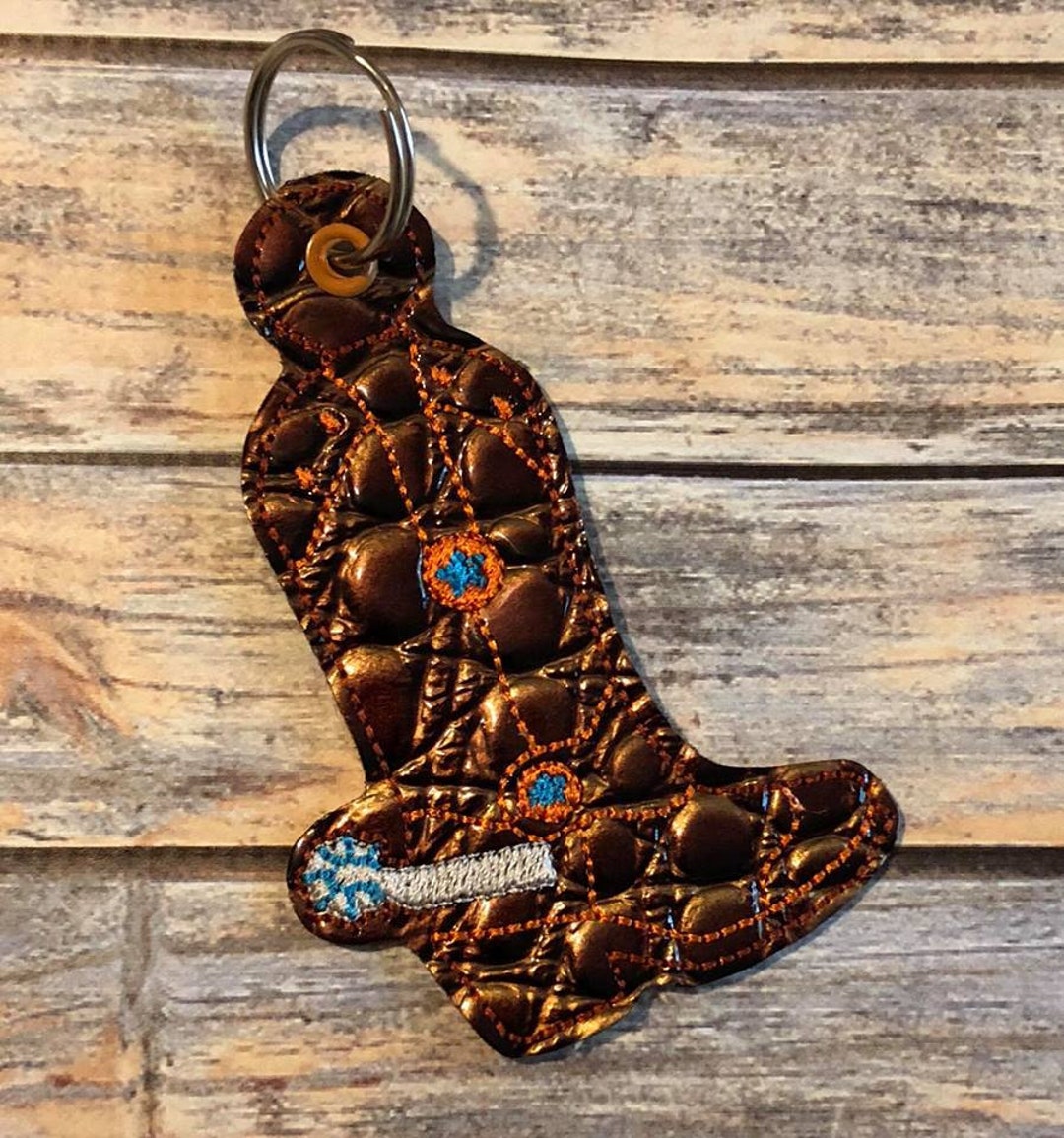 Cowboy Hat - Eyelet Key Fob - DIGITAL Embroidery Design - Etsy