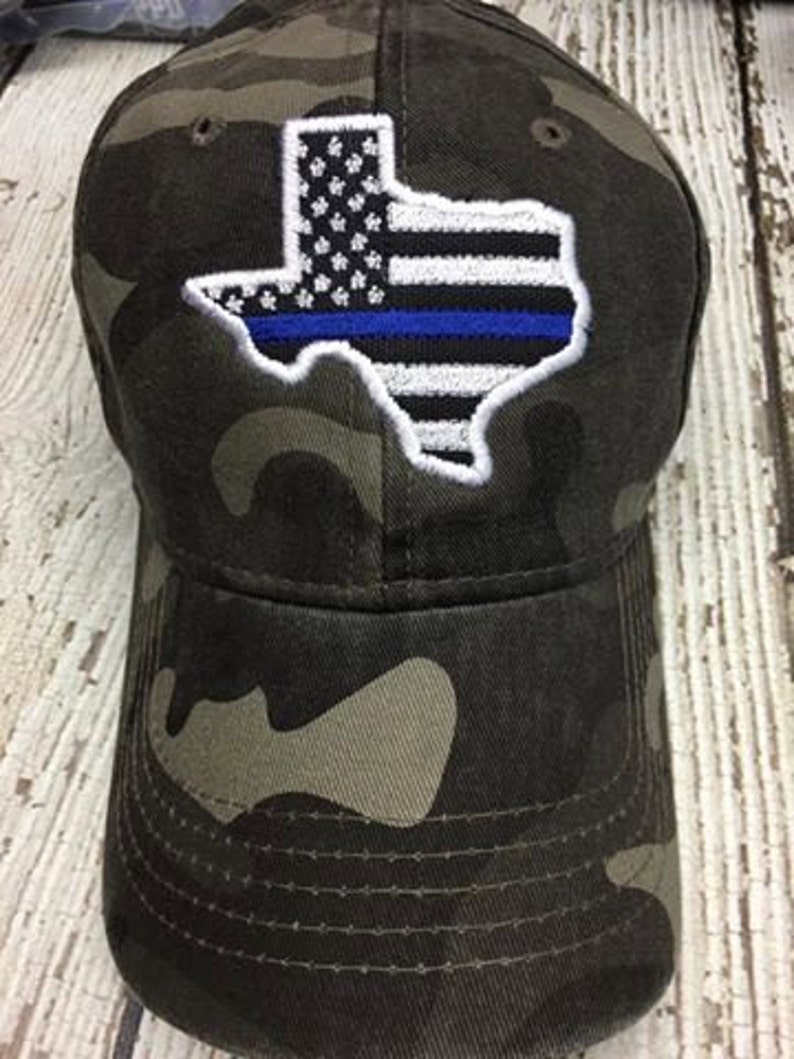 Texas Thin Blue Line US Flag Hat PATCH Police Law - Etsy