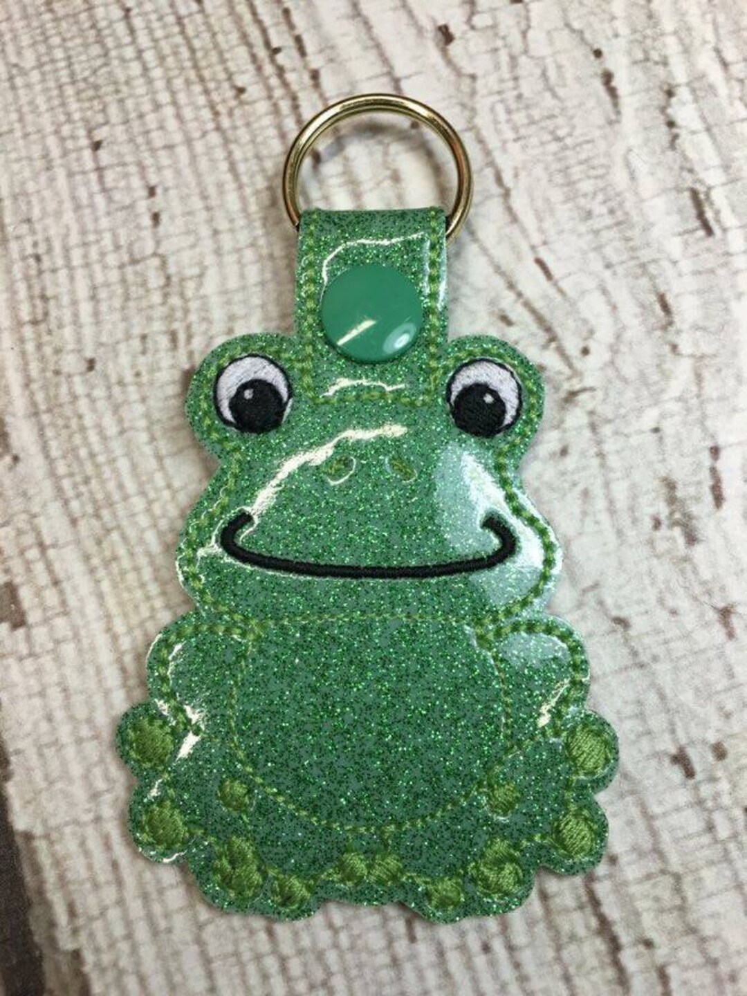 Frog - Toad - Snap/rivet Key Fob - DIGITAL Embroidery Design - Etsy