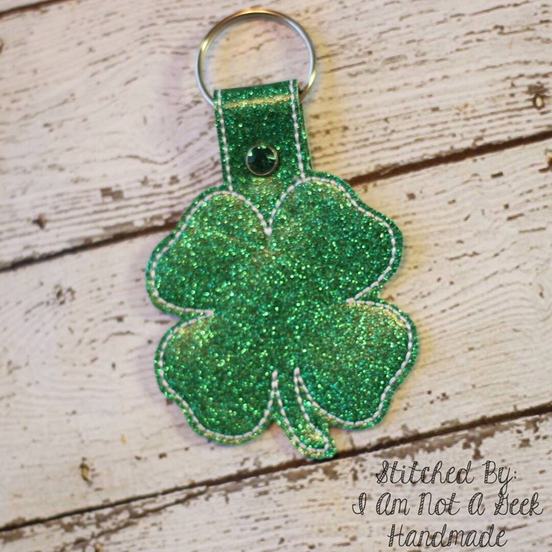 4 Leaf Clover Shamrock St Patty's Lucky Key Fob in - Etsy