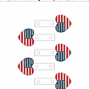 United States - USA - Flag - Key Fob DESIGN- Digital Embroidery Design ...