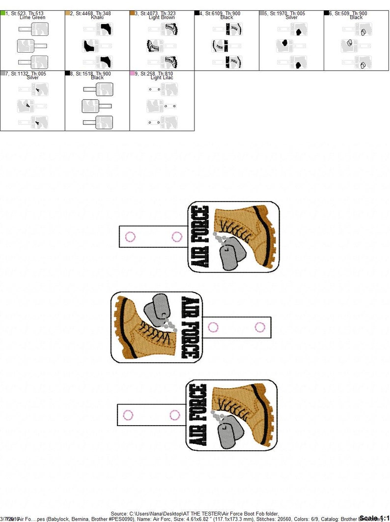 Air Force Combat Boot Dog Tags Key Fob Design DIGITAL - Etsy