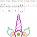 Unicorn Face Applique 3 Sizes Embroidery Design DIGITAL - Etsy
