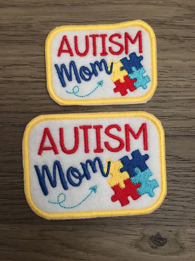 Autism Mom Hat PATCH 2 Sizes DIGITAL Embroidery Design | Etsy