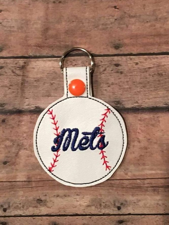 Mets Baseball in the Hoop Snap/rivet Key Fob DIGITAL | Etsy