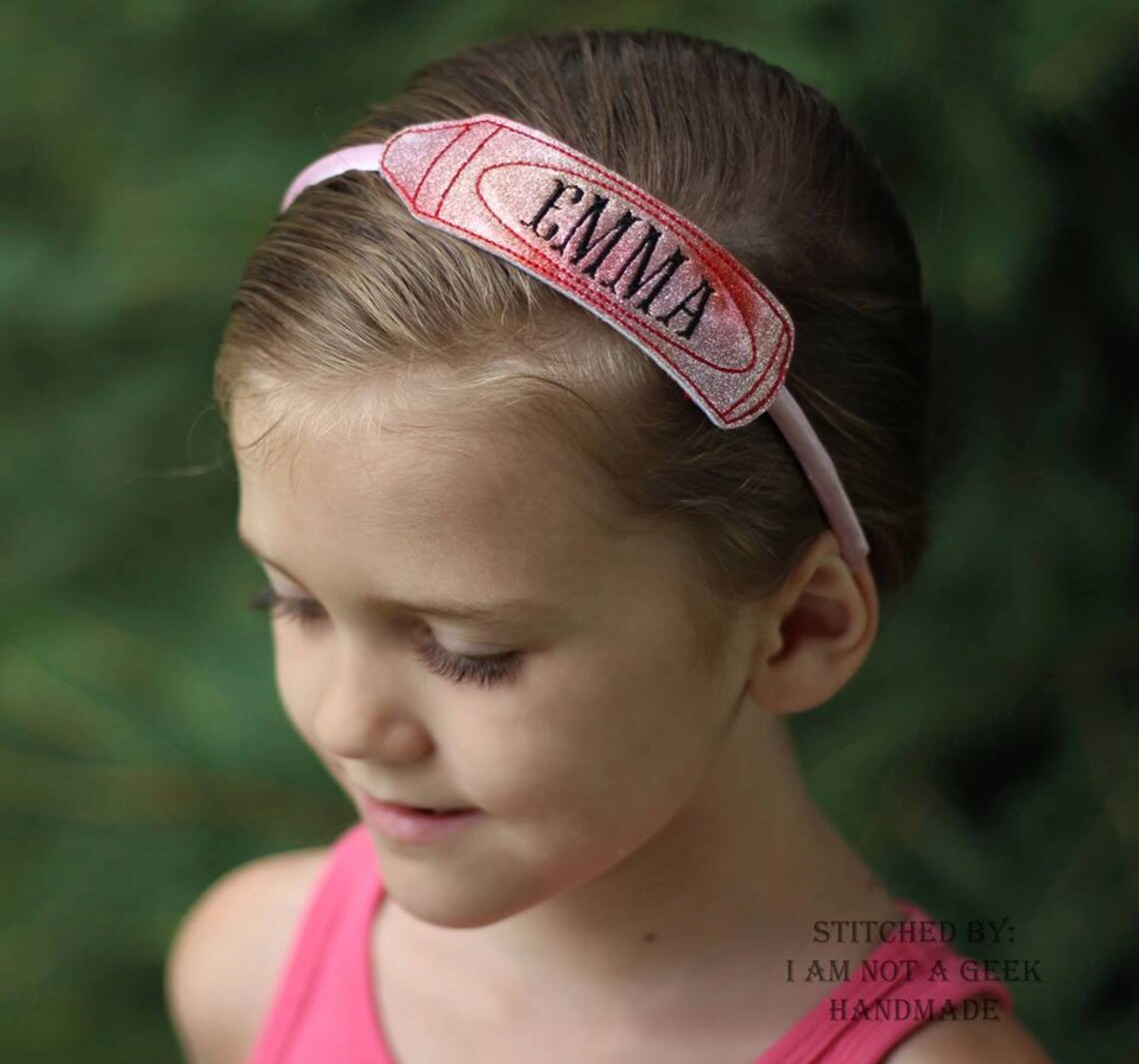 Crayon Headband Slip on - Back to School - DIGITAL EMBROIDERY DESIGN - Etsy