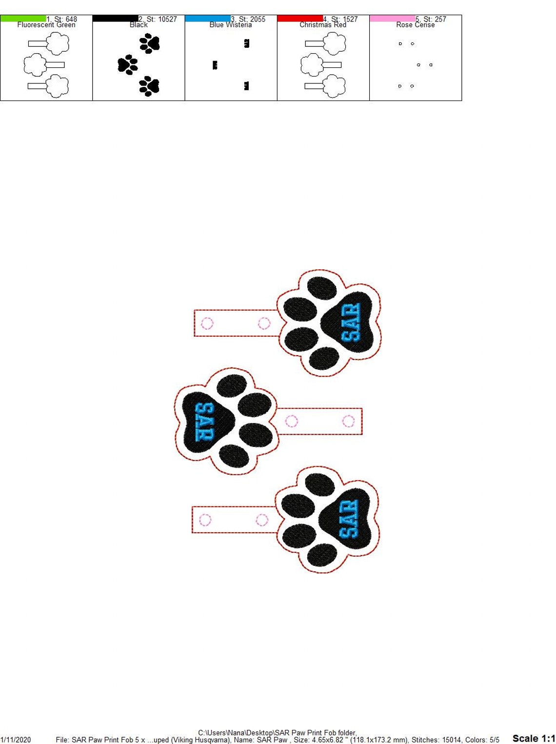SAR - Search and Rescue - Paw Print - POLICE - Law Enforcement - in the ...