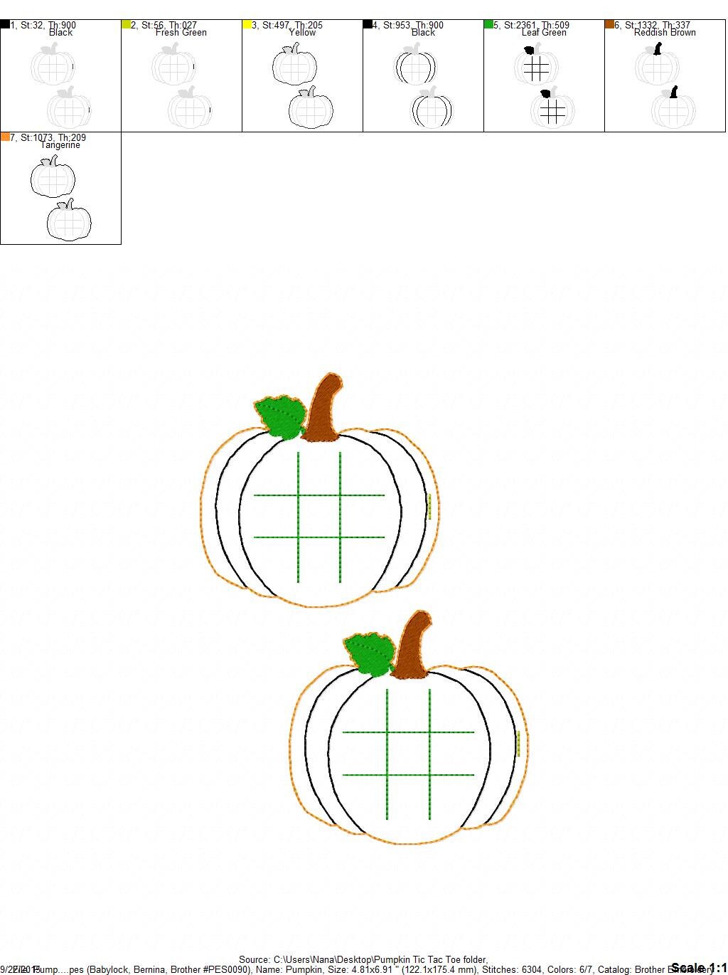 Pumpkin Tic Tac Toe Board Game Fall Halloween | Etsy