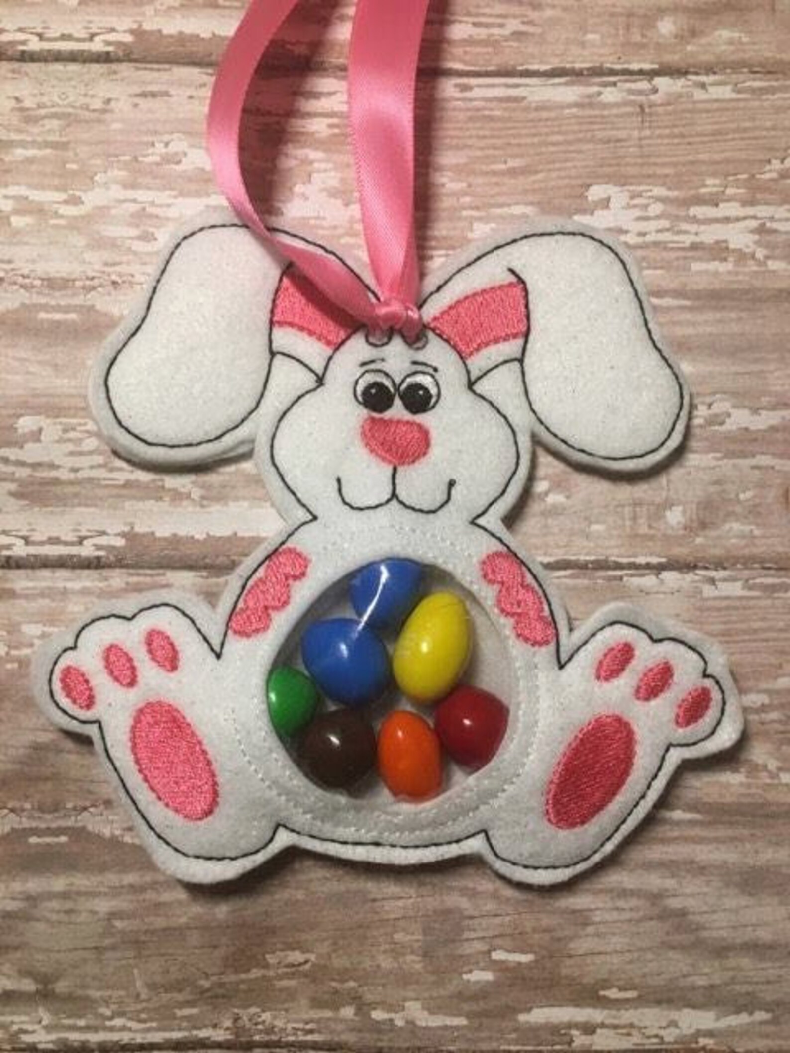 100% ITH Bunny Candy Holder Easter in the Hoop 5 X 7 - Etsy
