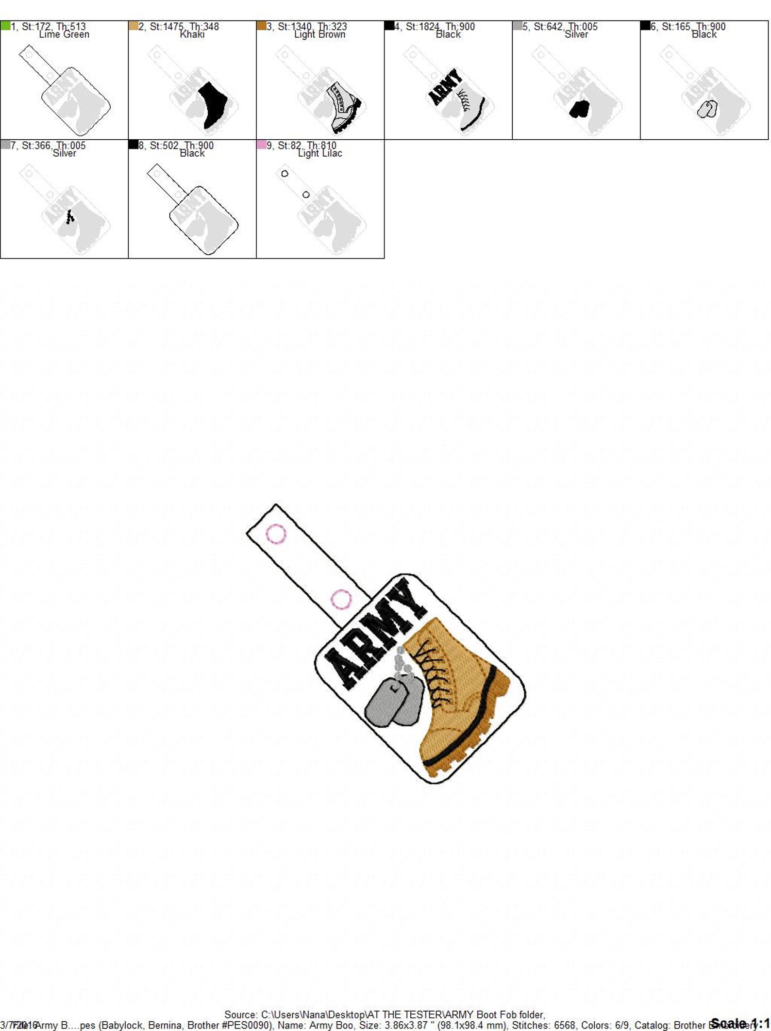 ARMY Combat Boot Dog Tags Key Fob Design DIGITAL - Etsy