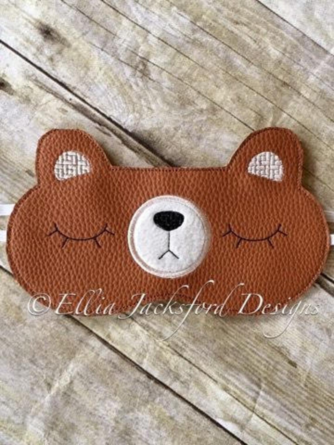 ITH Bear Sleep Mask 5 X 7 DIGITAL Embroidery DESIGN | Etsy