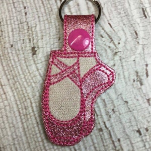Ballet Shoes - Dance - Snap/rivet Key Fob - DIGITAL Embroidery Design ...