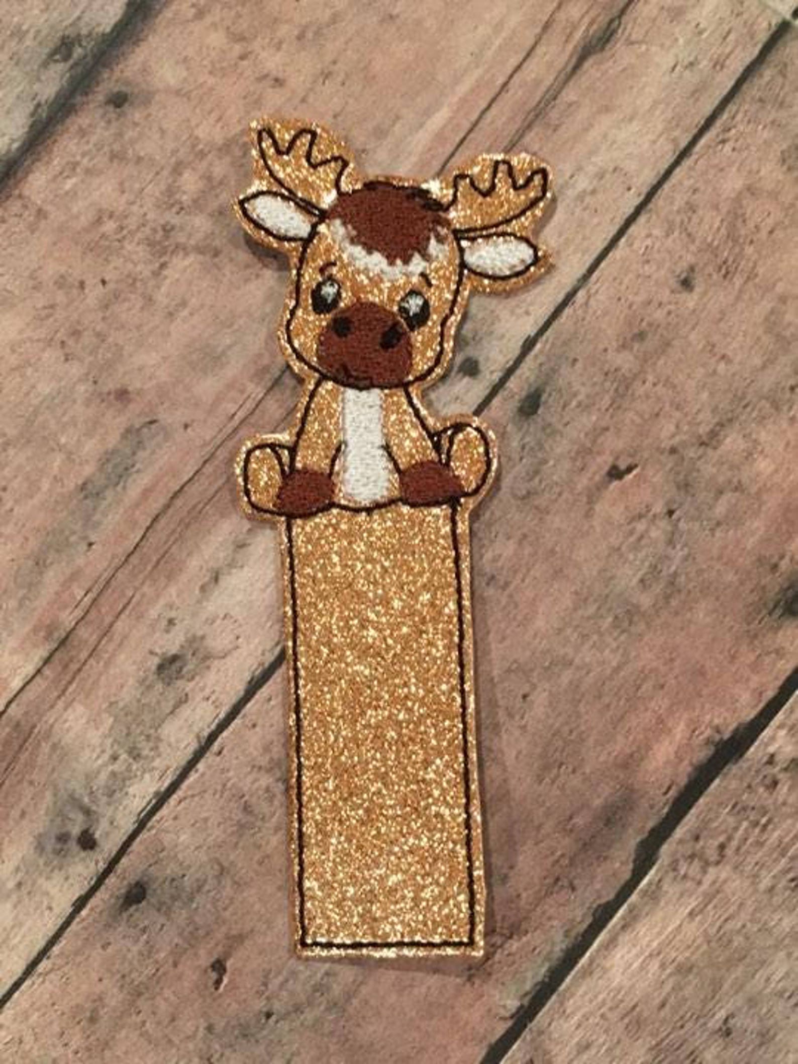 Moose Bookmark in the Hoop DIGITAL EMBROIDERY Design | Etsy