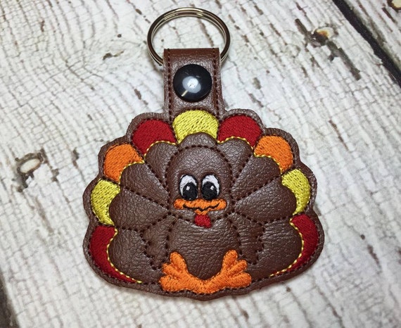 Turkey Thanksgiving Gobble Key Fob In The Hoop DIGITAL | Etsy