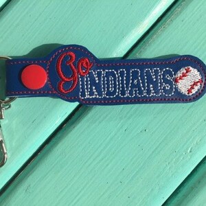 Indians - Baseball - Key Fob in the Hoop - DIGITAL Embroidery DESIGN - Etsy