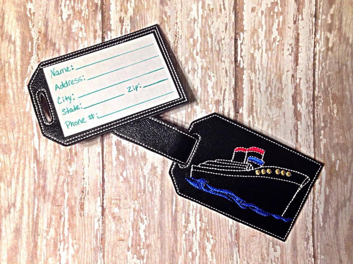 ITH Cruise Luggage Tags - With Strap - Ship - Boat - 4 X 4 and 5 X 7 ...