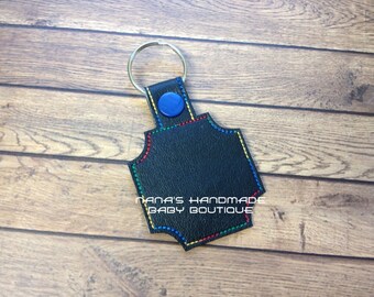 BLANK SQUARE in the Hoop Snap/rivet Key Fob DIGITAL | Etsy