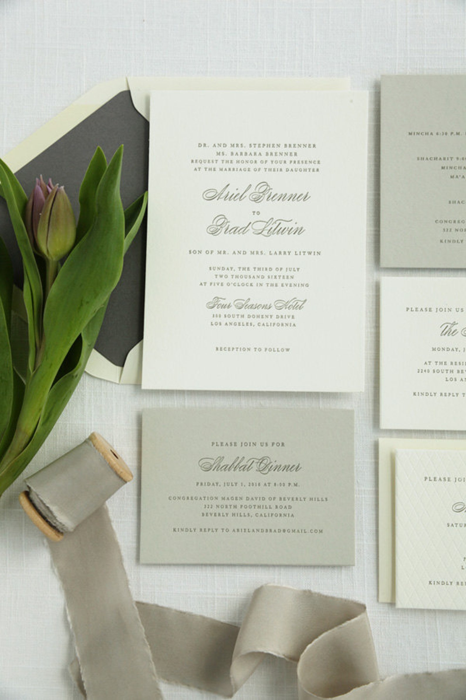 Letterpress Wedding Invitation | Etsy